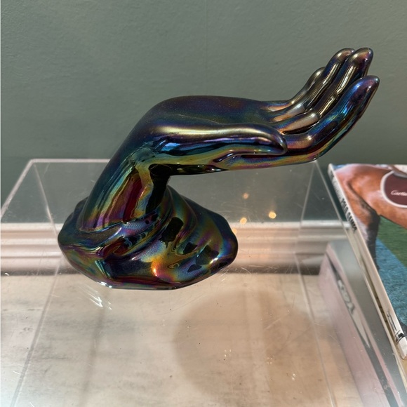 Accents | Vintage Ceramic Glazed Hand Iridescent | Poshmark